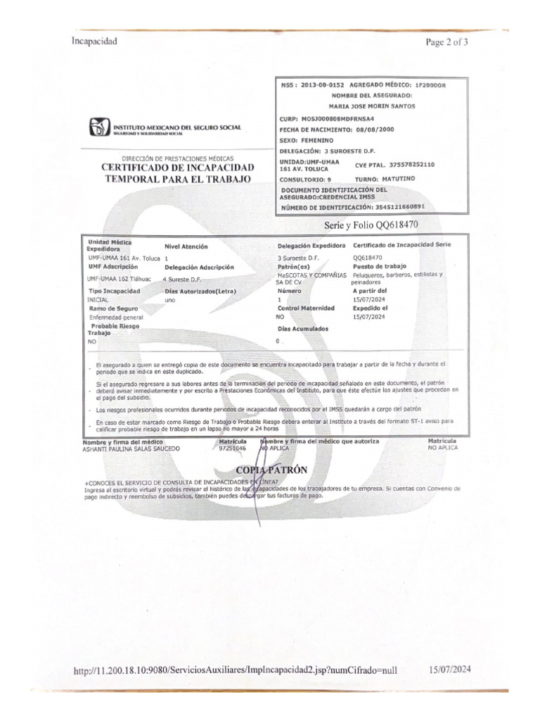 Incapacidad Maria Jos PDF