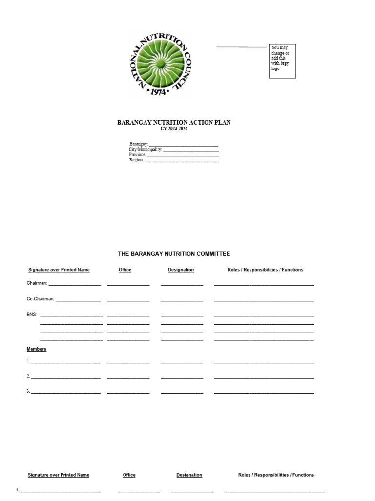 BNAP Template - 2023-2025 - Revised - v3 | PDF | Malnutrition | Dietary Supplements