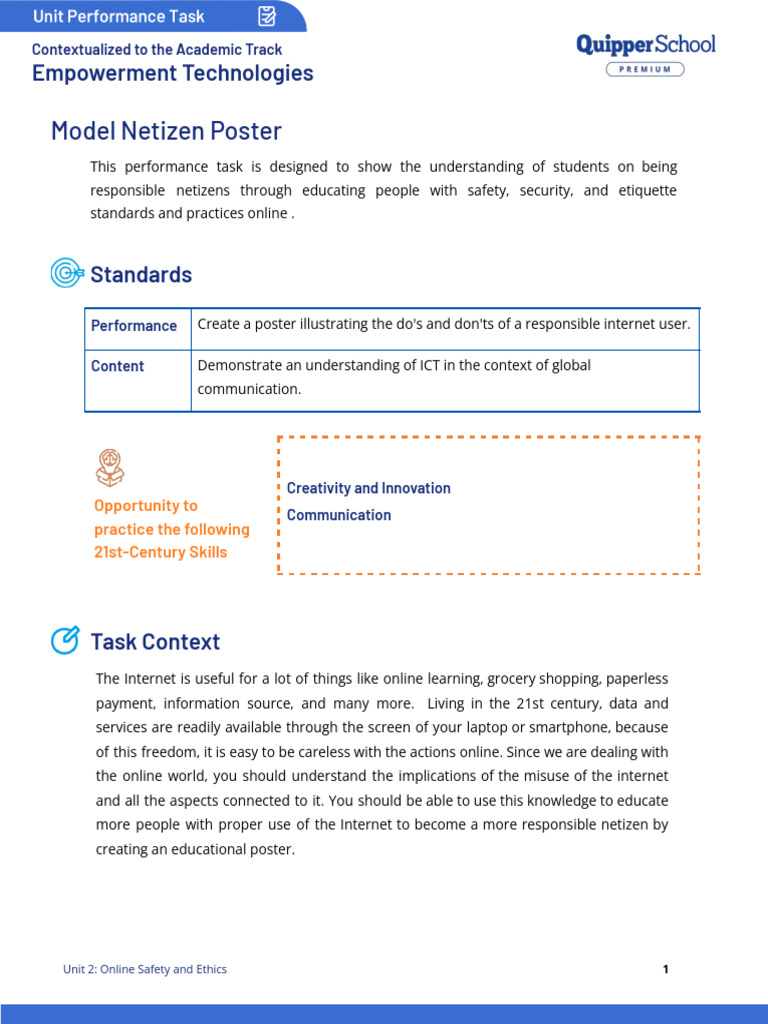 Emt 11 - 12 Q1 02PT FD | PDF | Internet | Cognition Emt 11 - 12 Q1 02PT FD | PDF | Internet | Cognition