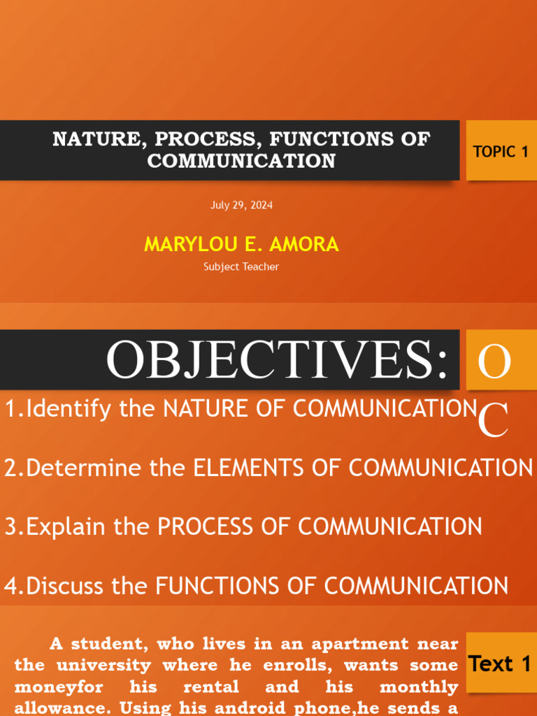 Nature and Functions of Communication | PDF | Social Science