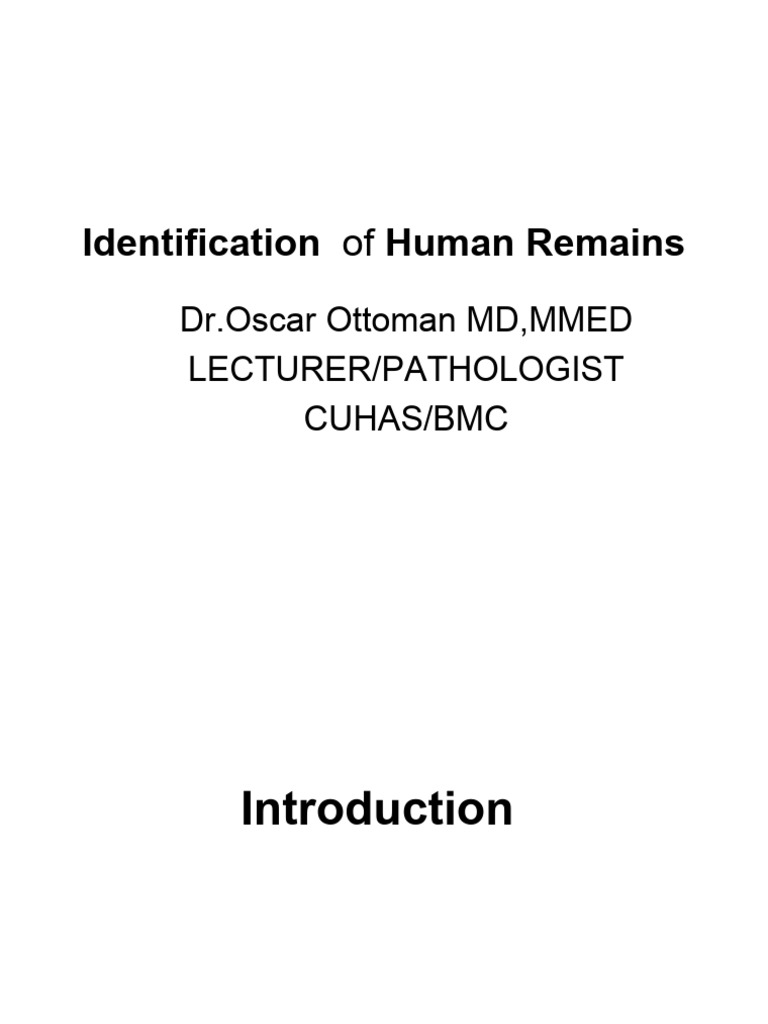 02.identification of Human Remains | PDF | Fingerprint | Pelvis