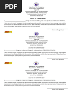 BRIGADA ESKWELA 2023 Pledge of Commitment | PDF | Career & Growth ...