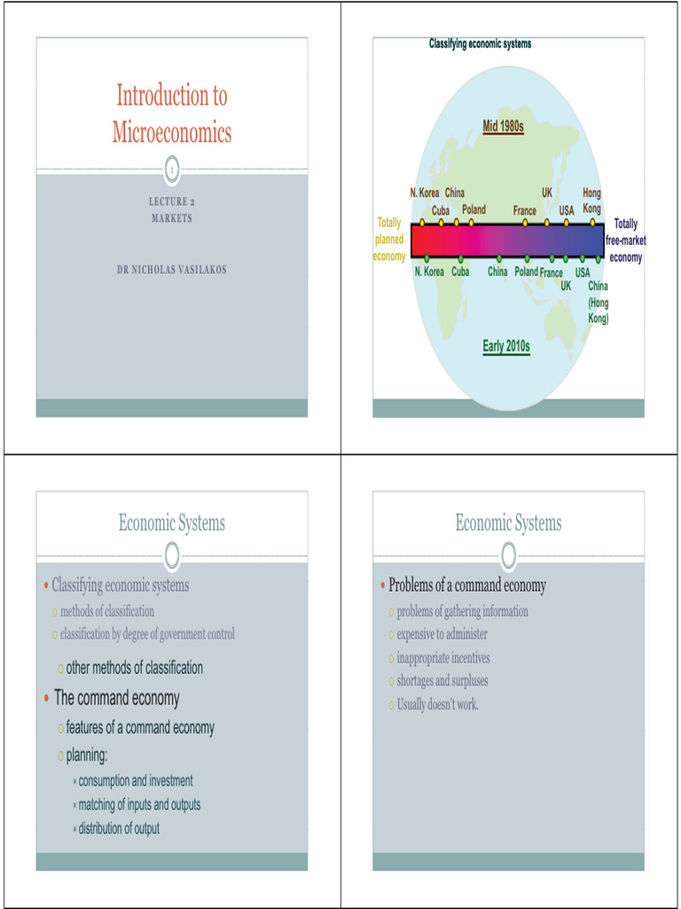 Lecture 2 Markets Handout To Print Pdf Economics Free Market