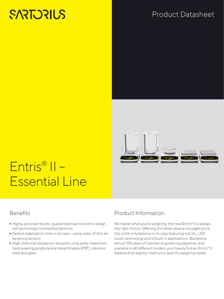 Entris II Essential Line | PDF | Power Supply | Manufactured Goods