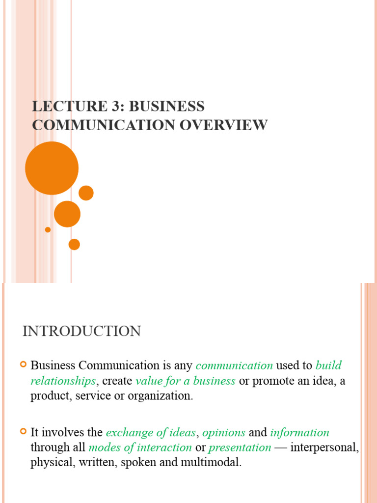 Lecture 3. Business Communication Overview | PDF | Mobile App ...