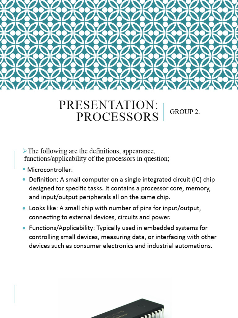 Types and Functions of Processors Explained | PDF | Central Processing ...