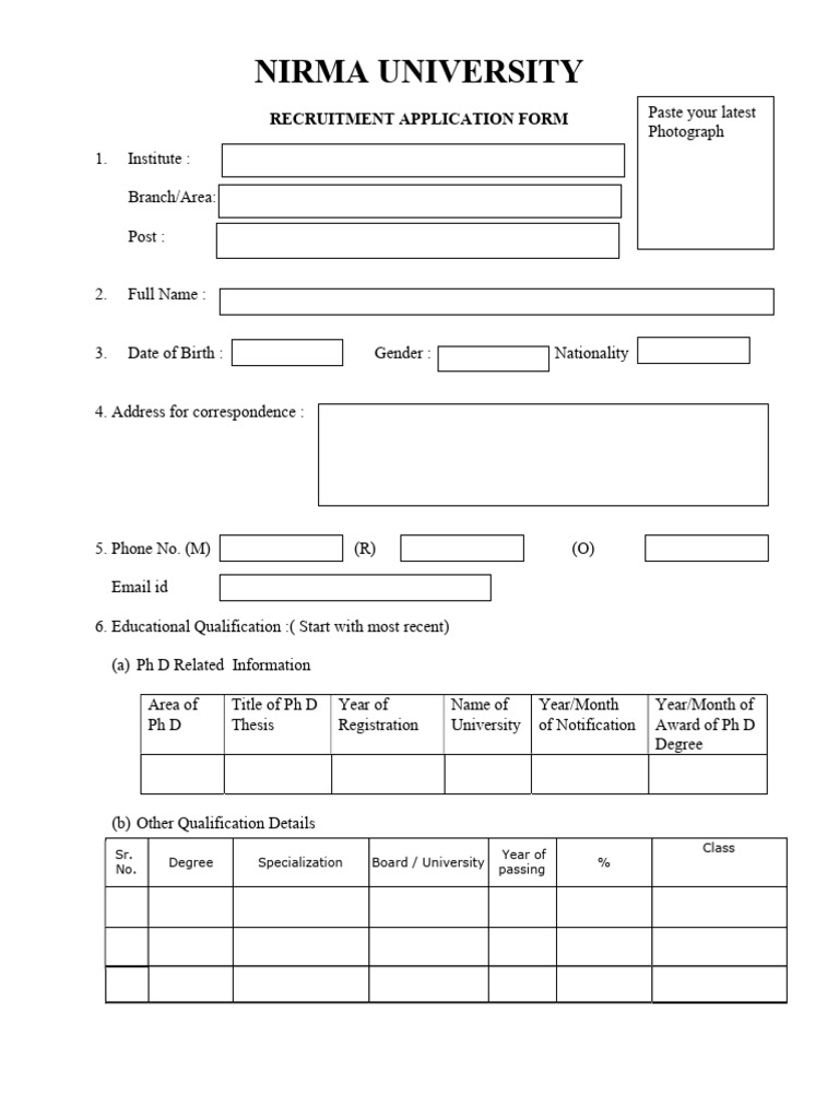 Application Form June 2024 | PDF