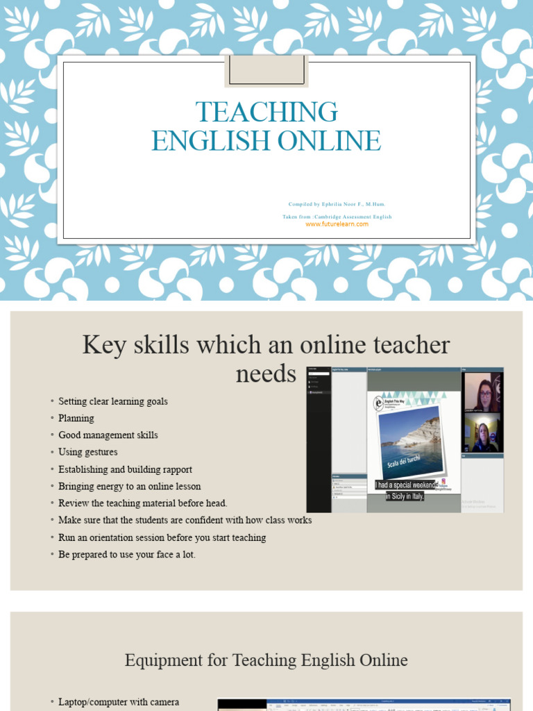 Online English Teaching Guide | PDF | English Language | English As A ...