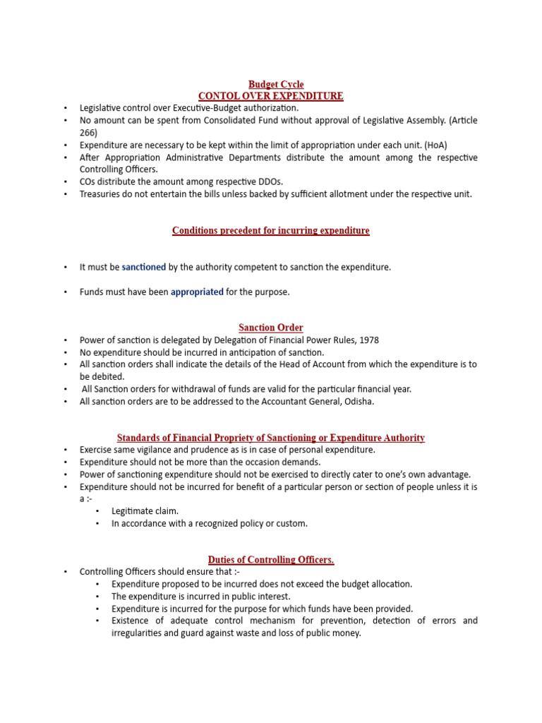 Control of Consolidated Fund Expenditure | PDF | Expense | Governance