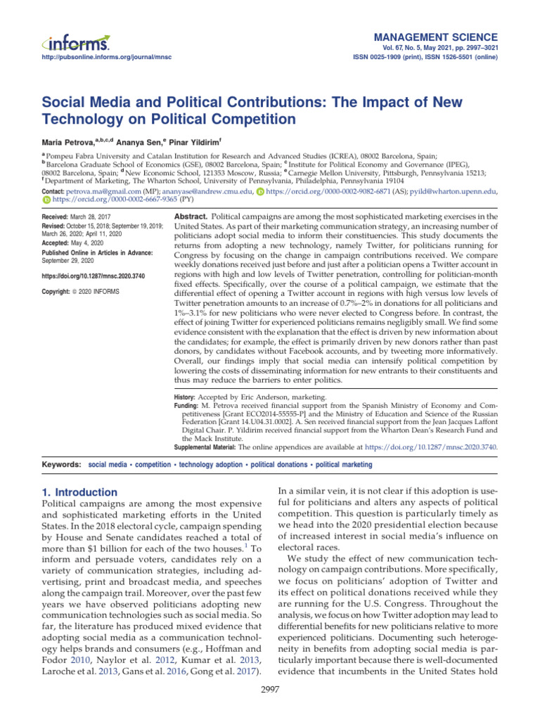 10 - Social Media and Political Contributions The Impact of New ...