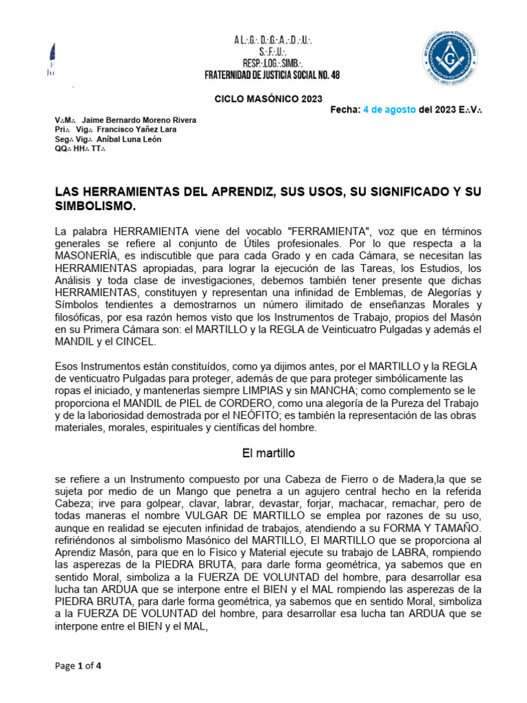 Las Herramientas Del Aprendiz T3 | PDF | Martillo