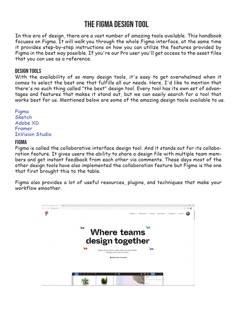 1 The Figma Design Tool - Figma Handbook - Design+Code | PDF | Page ...