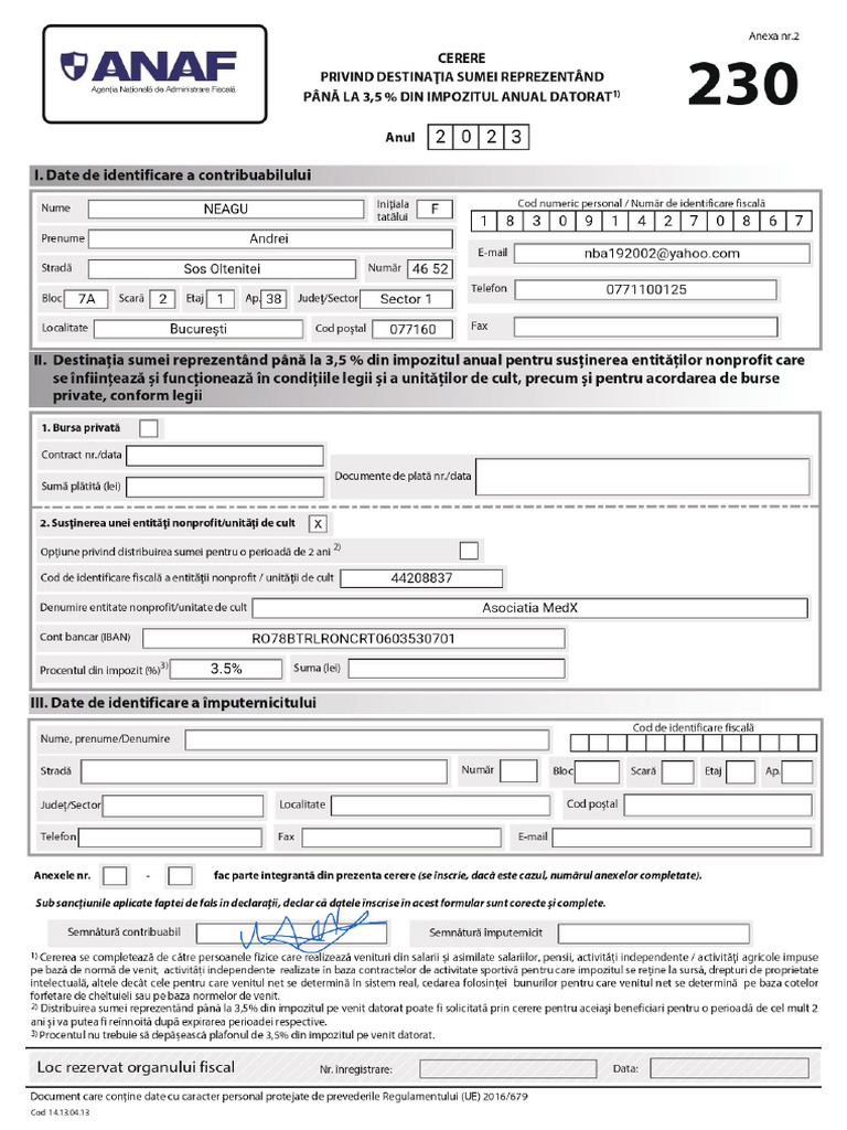 Formular 230 | PDF