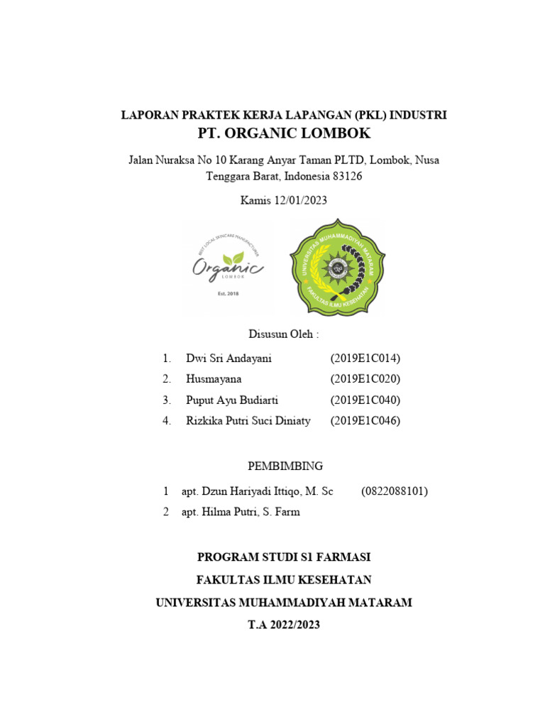 Laporan Praktek Kerja Lapangan | PDF