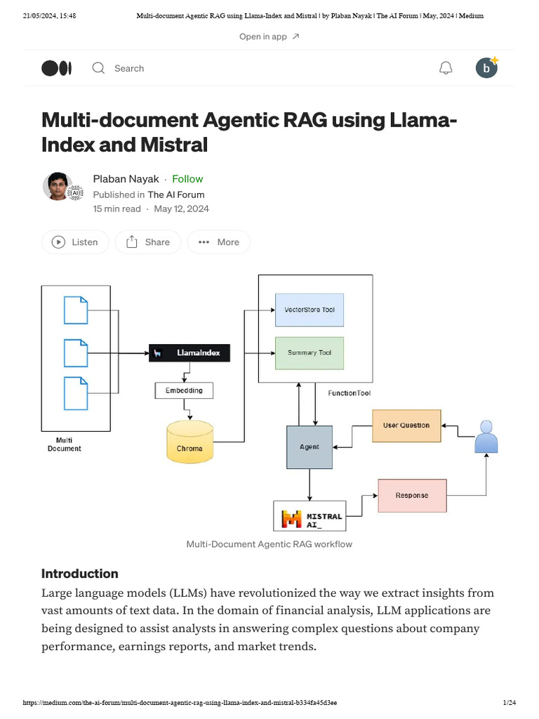 Multi-Document Agentic RAG Using Llama-Index and Mistral - by Plaban Nayak - The AI Forum - May ...