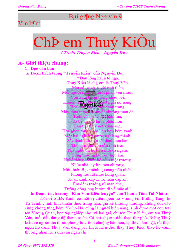 Boi Duong Chi em Thuy Kieu | PDF