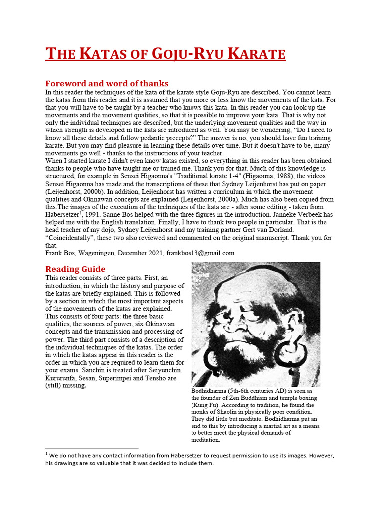 The Katas of Goju Ryu Def1 | PDF | East Asian Martial Arts | Japanese Martial Arts