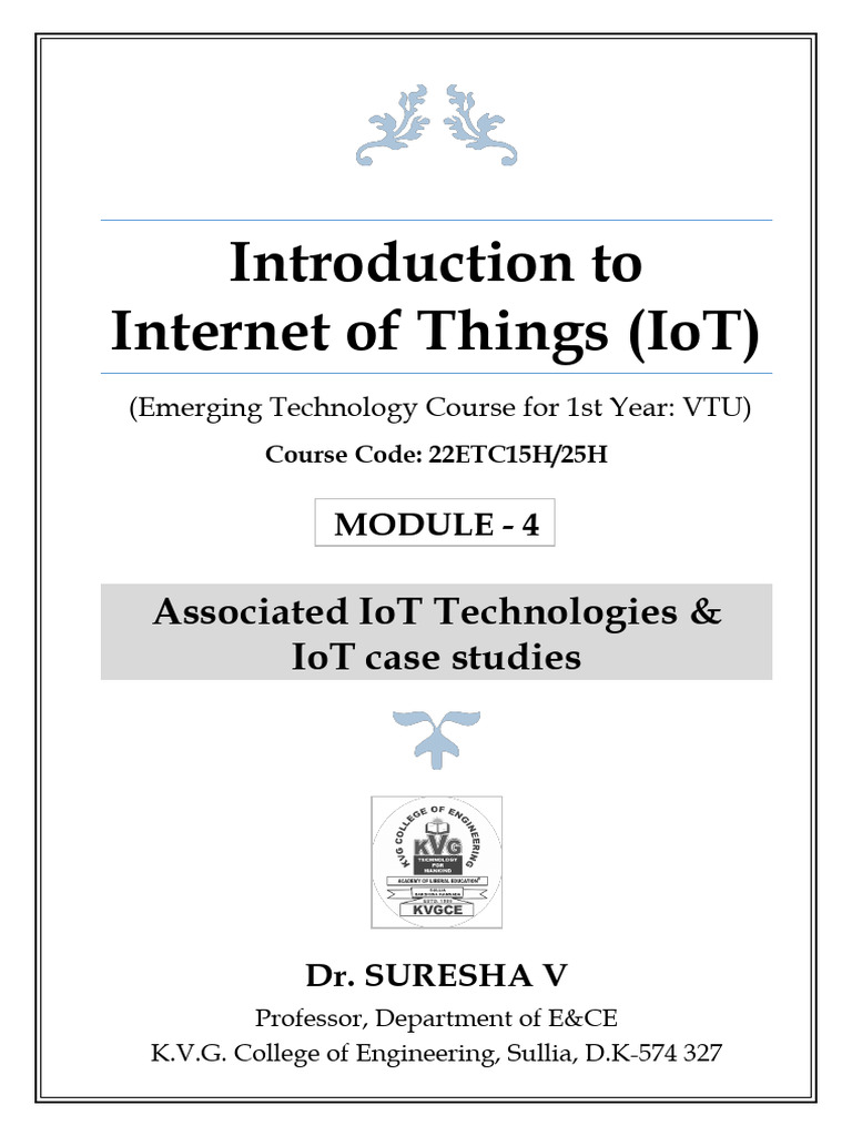 Module 4 Outsource IOT Notes | PDF | Art