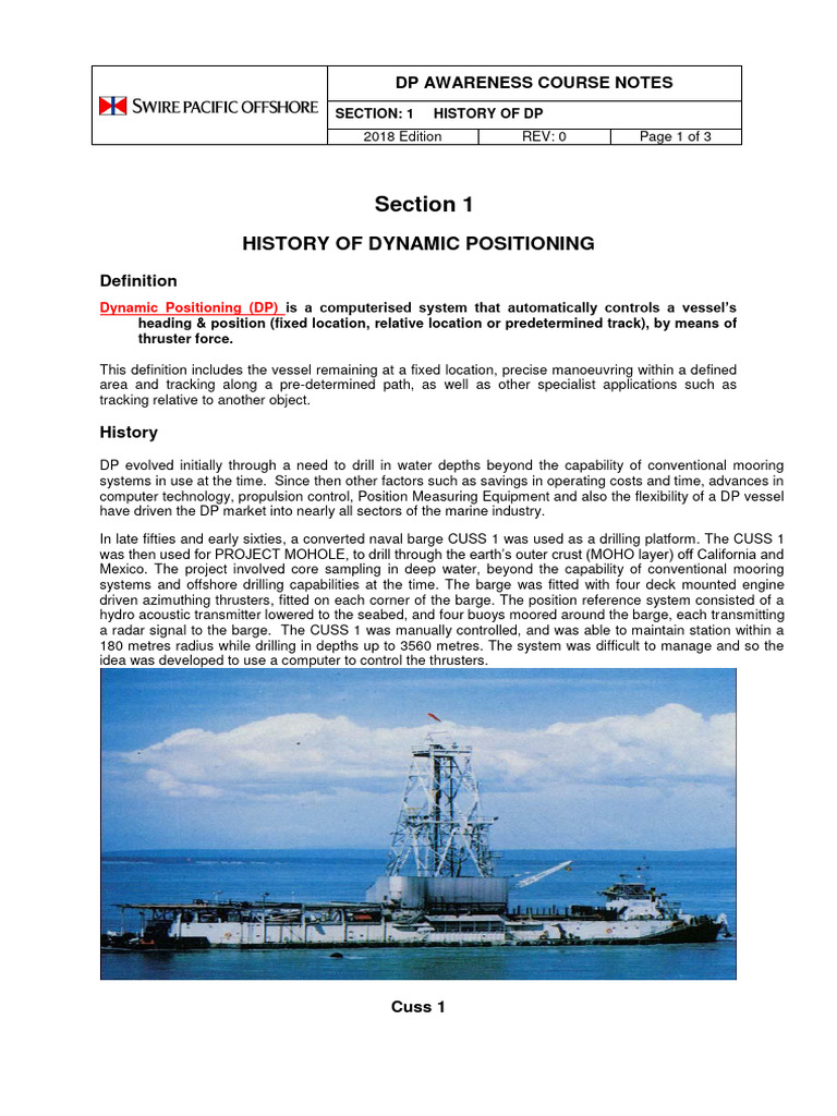 History of Dynamic Positioning Systems | PDF | Science & Mathematics ...