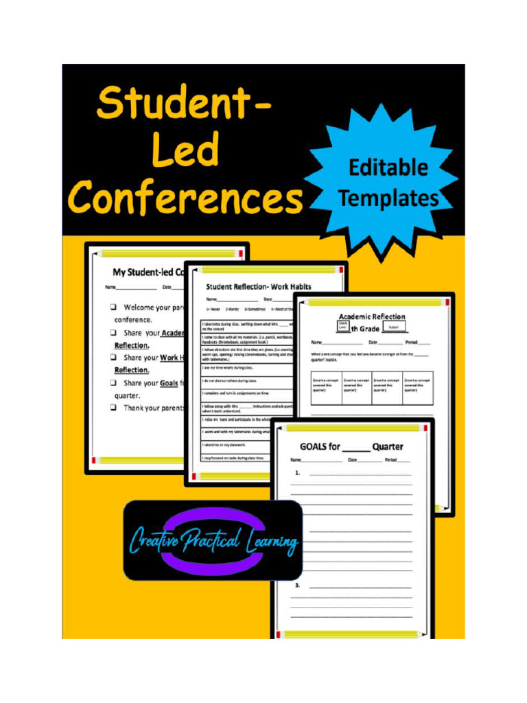 Student-led Conference Reflection Guide | PDF | Cognition | Behavior ...