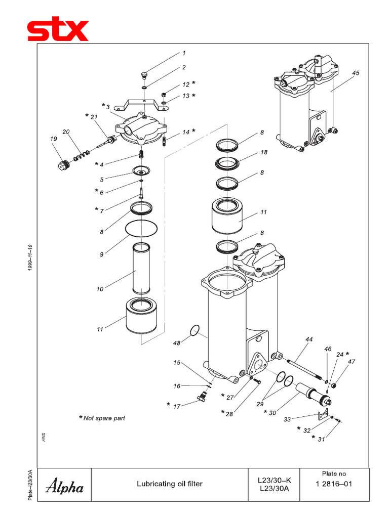 1 2816-01 Lubricating Oil Filter | PDF