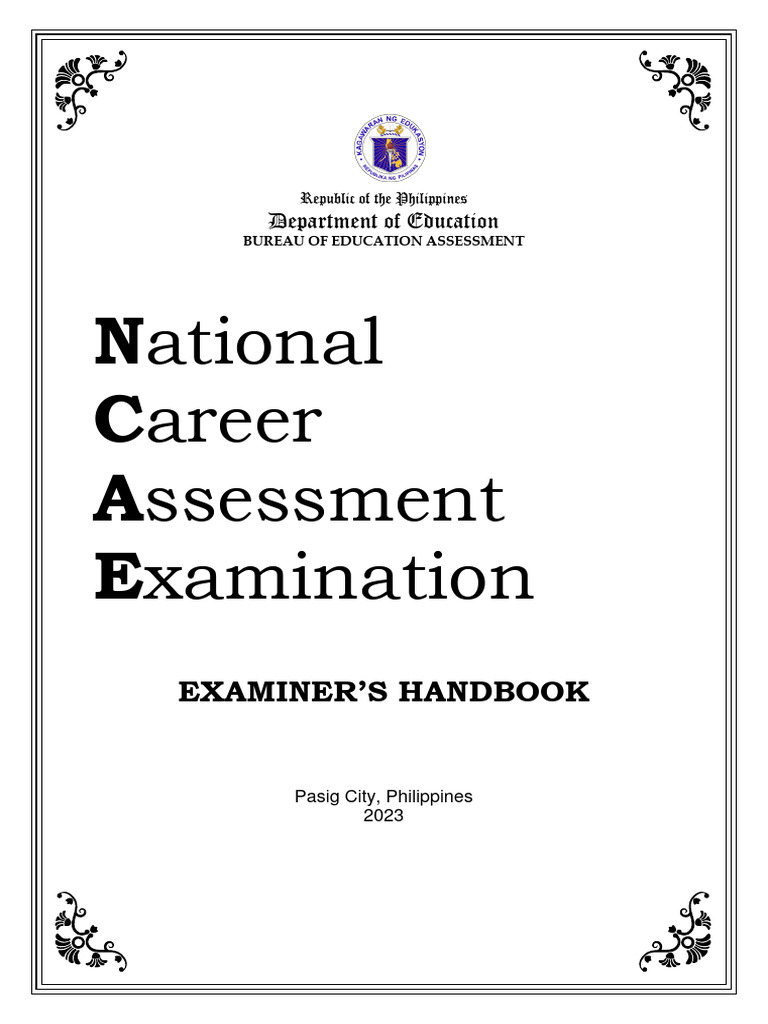 NCAE Examiner's Handbook 2023 | PDF | Science, Technology, Engineering ...