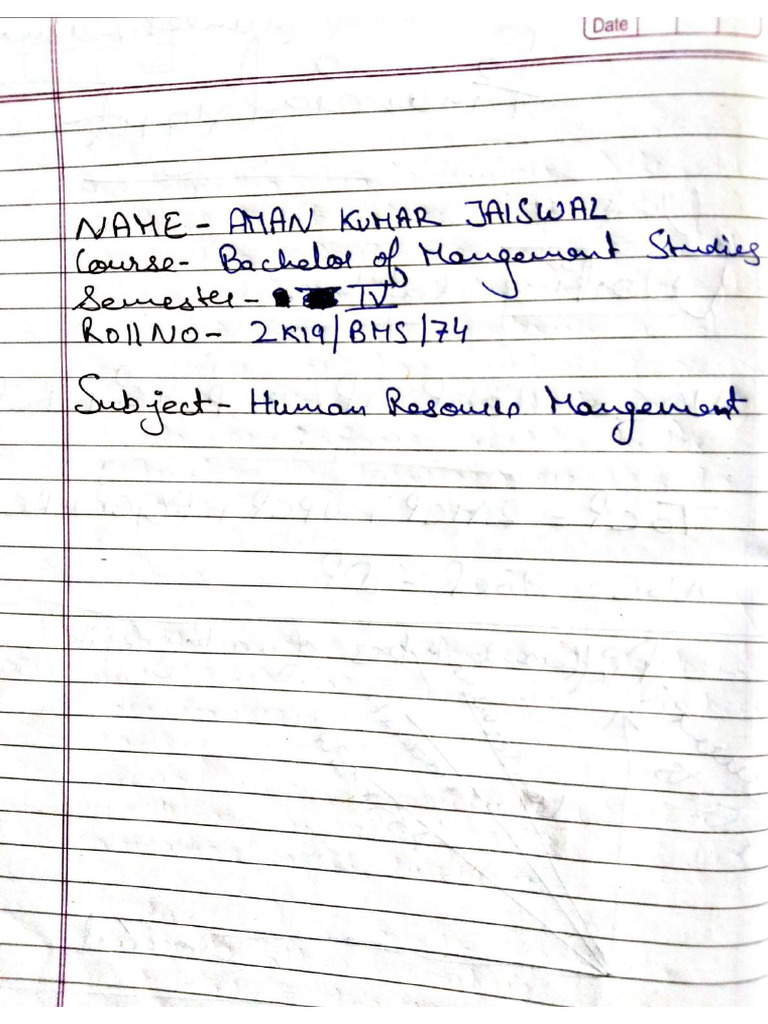 Aman Kumar Jaiswal HRM-compressed | PDF