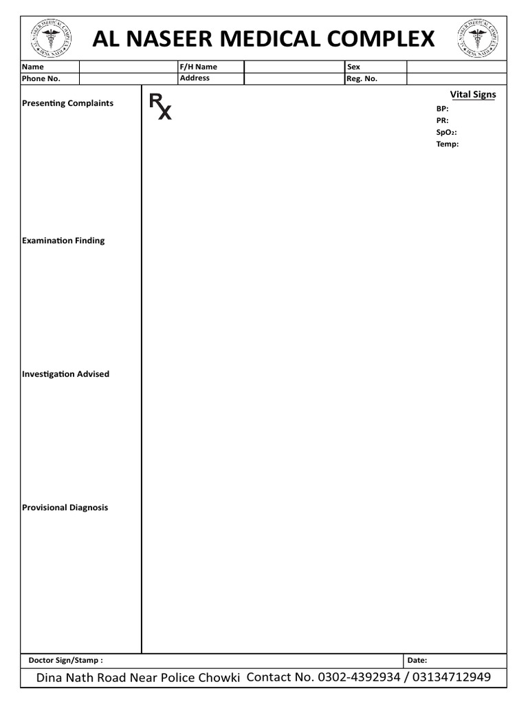 Patient Medical Record Template | PDF