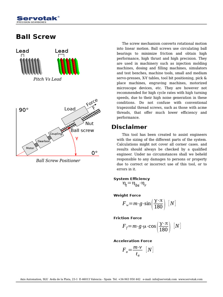 Ball Screw Mechanism Overview | PDF | Mechanical Engineering | Machines
