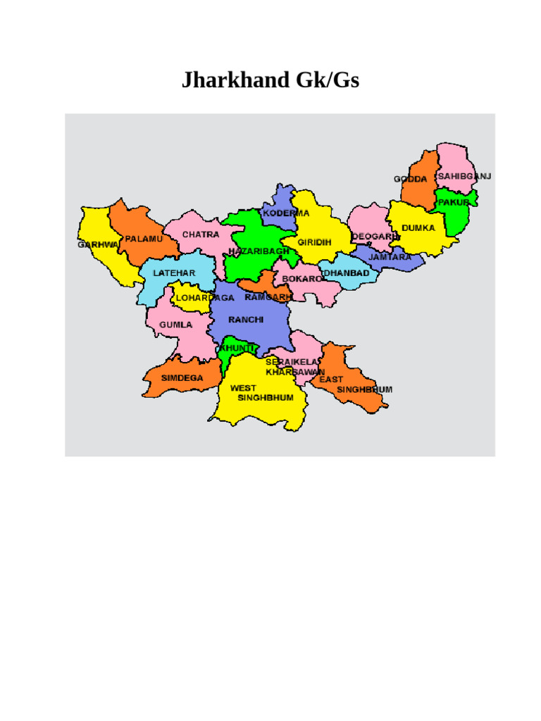 Jharkhand GK - Gs | PDF | Political Parties | Politics Of India
