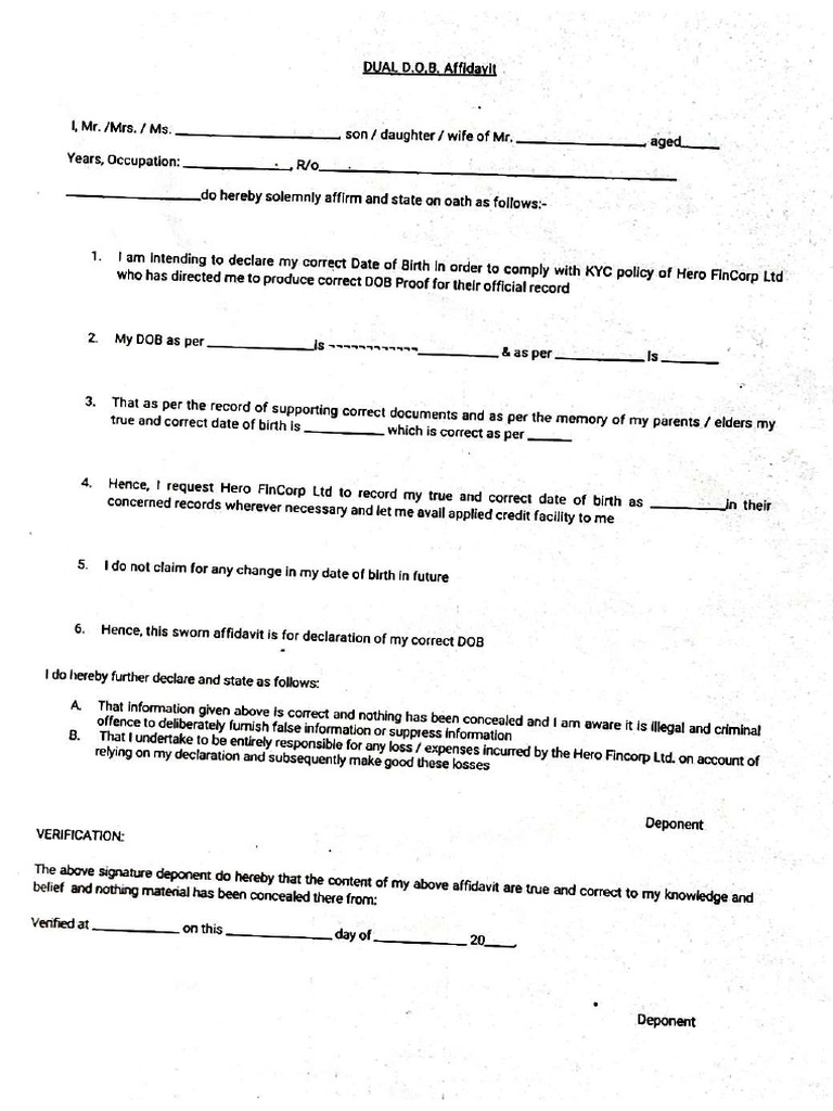 Dual Date of Bith | PDF