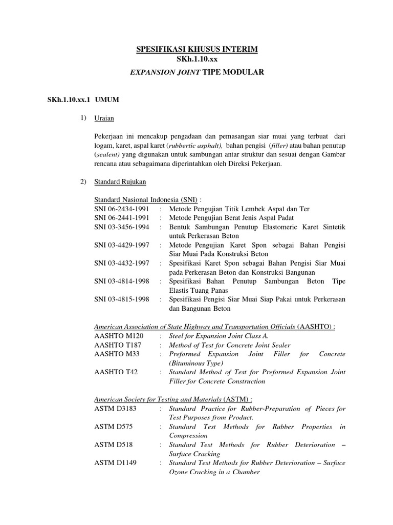 SKh.1.10.10 - Modular Expansion Joint | PDF SKh.1.10.10 - Modular Expansion Joint | PDF