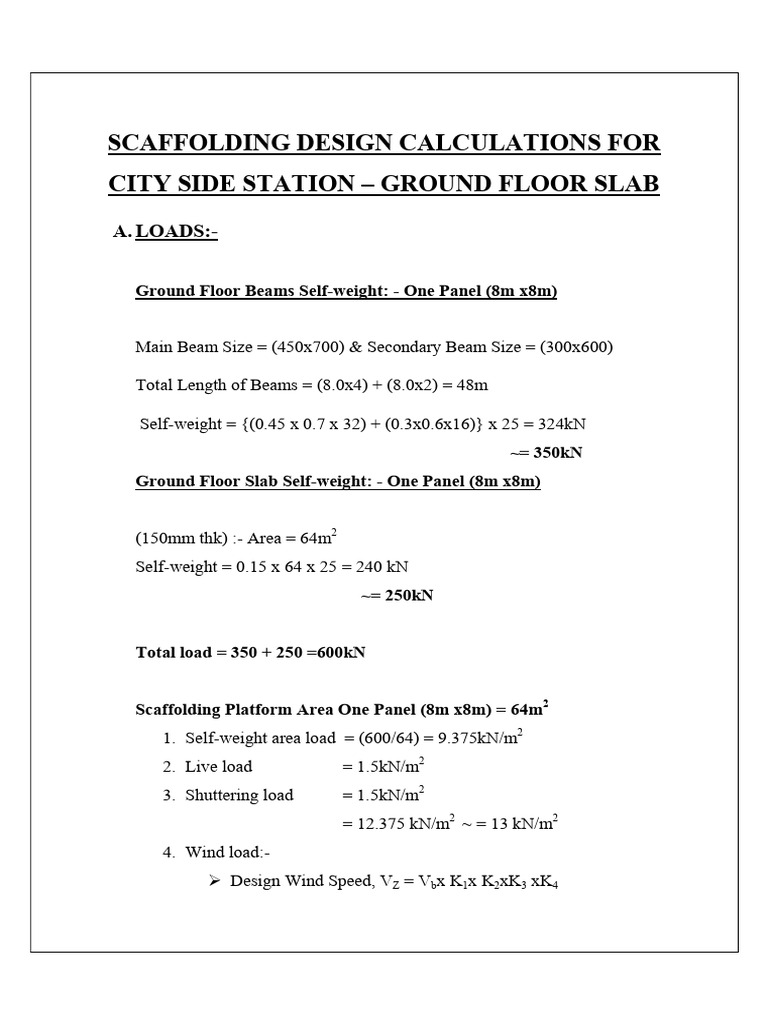 City Side - 1.5m Spacing Cuplock Shuttering Design | PDF
