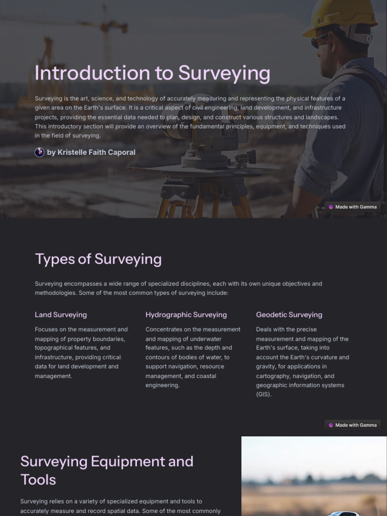 Introduction To Surveying | PDF | Surveying | Topography