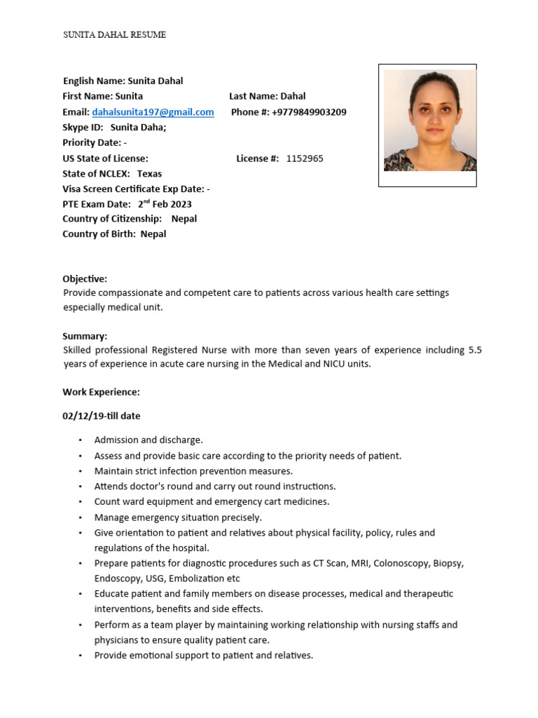 ADEX MP Resume Template 0604 12 (NY) 05.20.16-Template | PDF | Nursing | Hospital