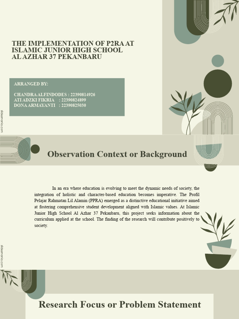 The Implementation of P2Ra at Islamic Junior High School Al Azhar 37 ...