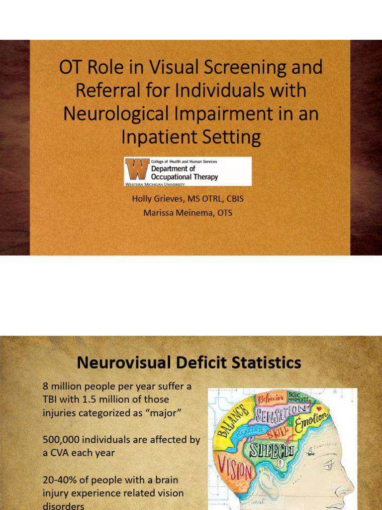 OT's Role in Visual Screening for TBI | PDF | Visual Acuity | Visual ...