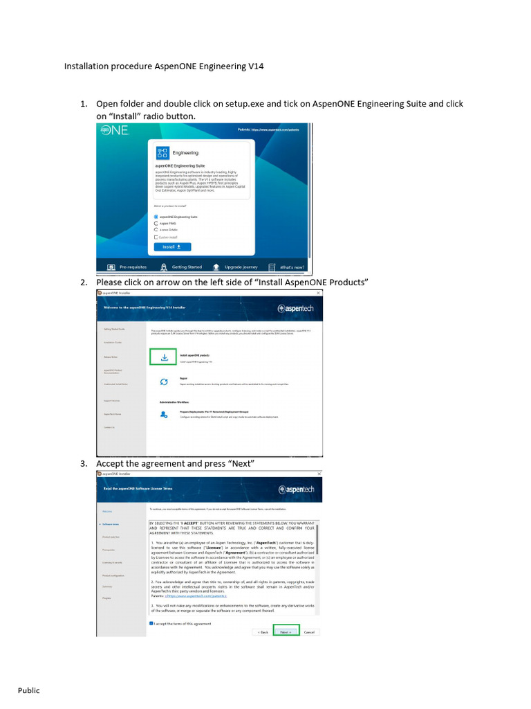 Installation Procedure AspenONE Engineering V14 | PDF