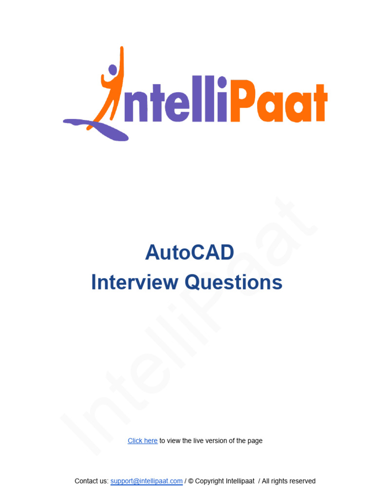 Autocad Interview Questions | PDF | Auto Cad | 3 D Computer Graphics