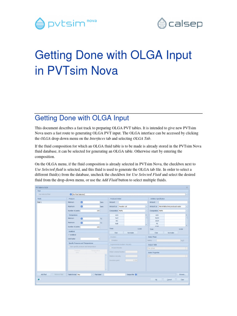 Getting Done With OLGA Input | PDF | Water | Phase (Matter)