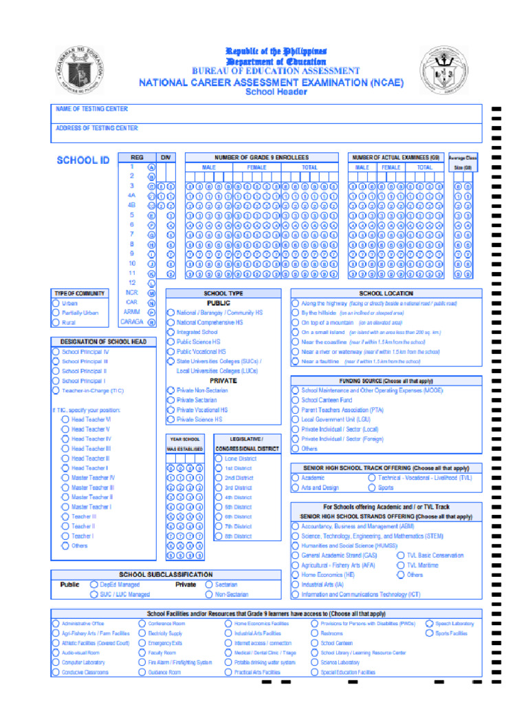 Answer Sheet Sample | PDF