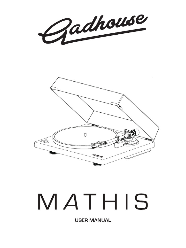 MATHIS Usermaual | PDF | Phonograph | Ac Power Plugs And Sockets
