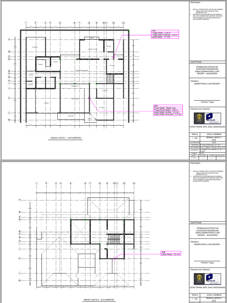 Denah Plot Keretakan - REV1 | PDF