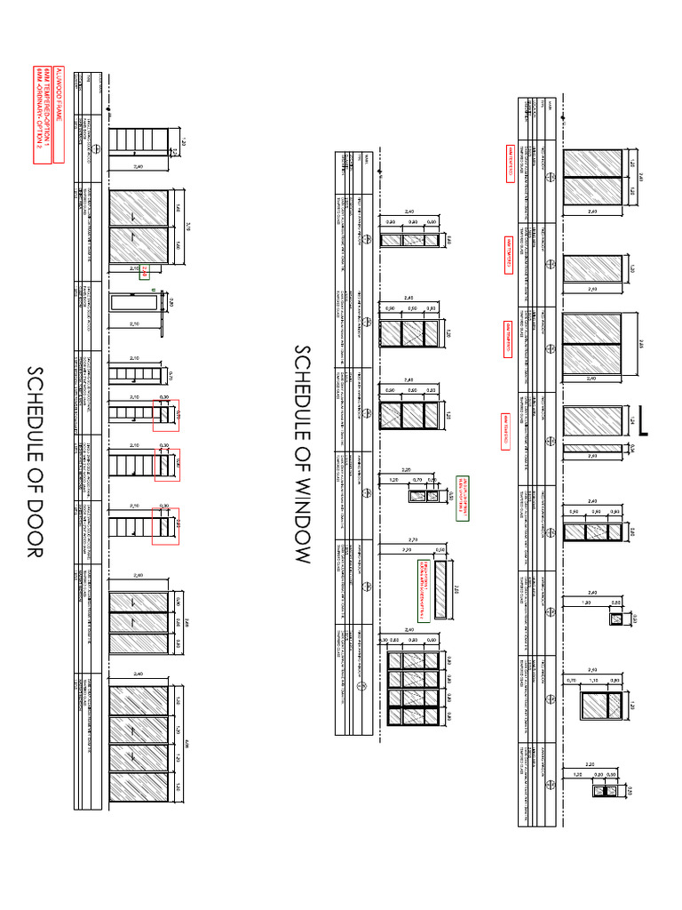 Schedule of Doors and Windows With Notes | PDF