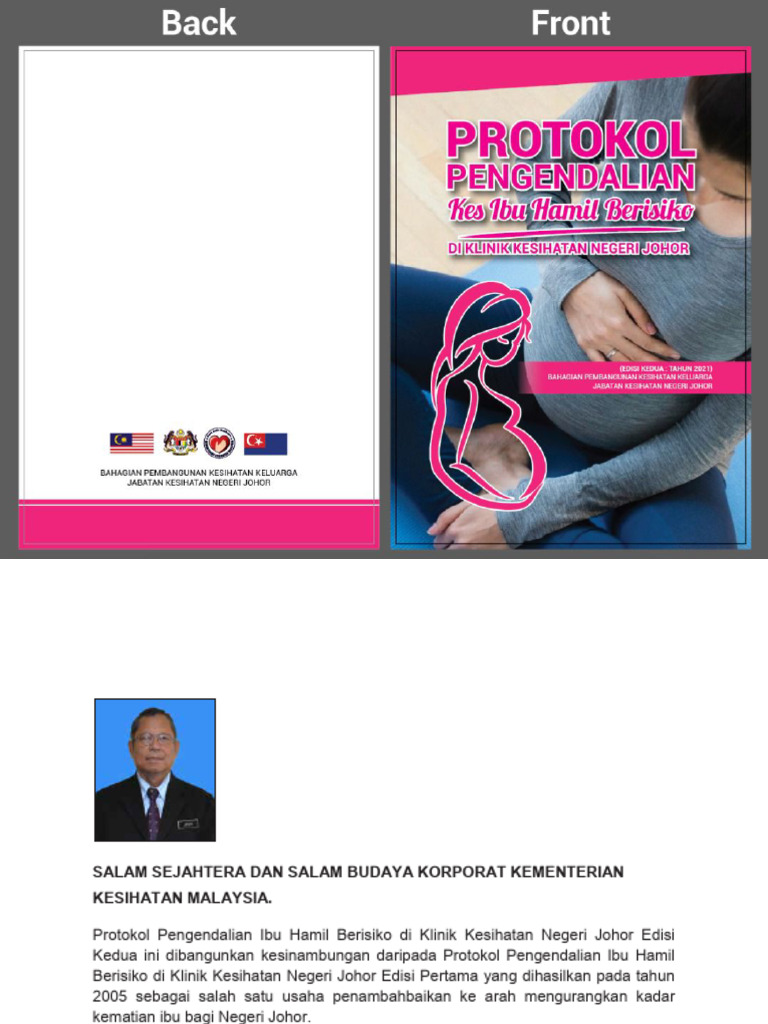 JOHOR Protokol Pengendalian Kes Ibu Hamil Berisiko Di Klinik Kesihatan | PDF