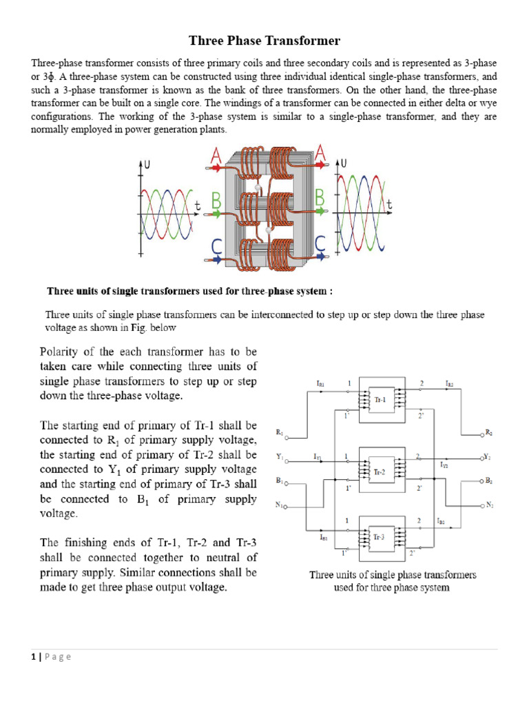 3-phase transformers | PDF | Transformer | Electric Power Distribution