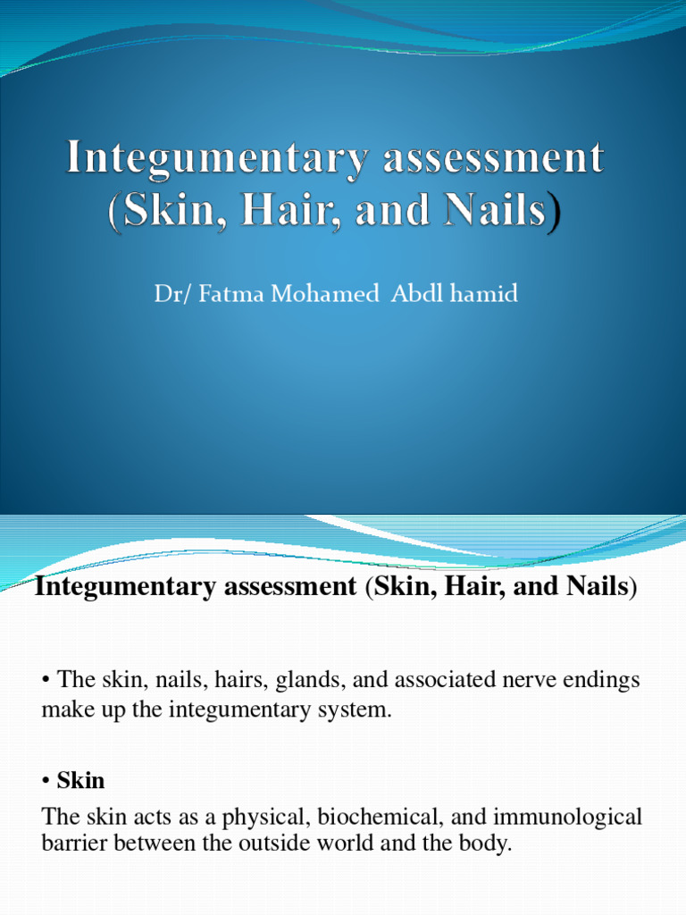 Assessment Skin, Hair, Nails | PDF | Hair Loss | Skin