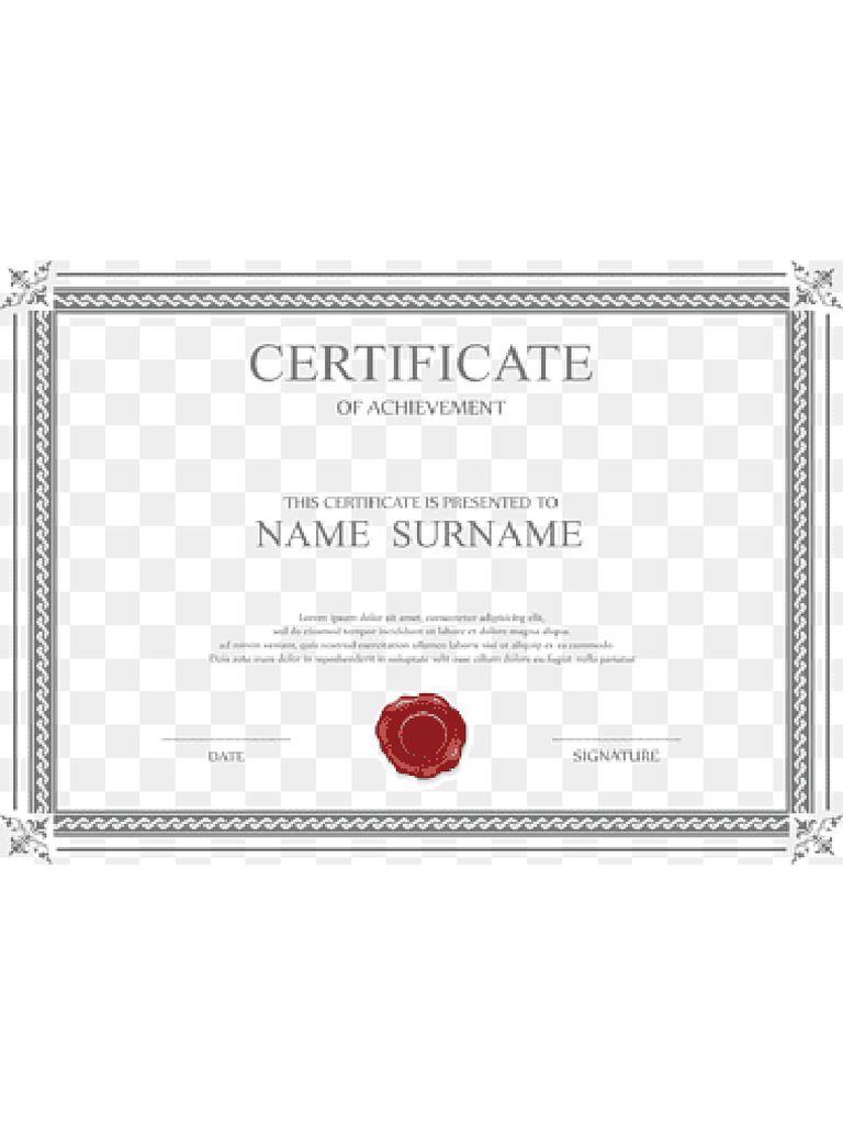 PNG Transparent Certificates and Diploma Frame Template Thumbnail | PDF