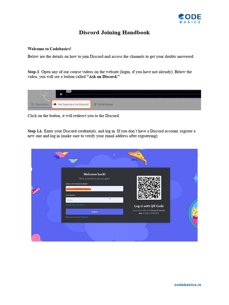 Discord Joining Handbook - Individual Course | PDF | Login | Internet