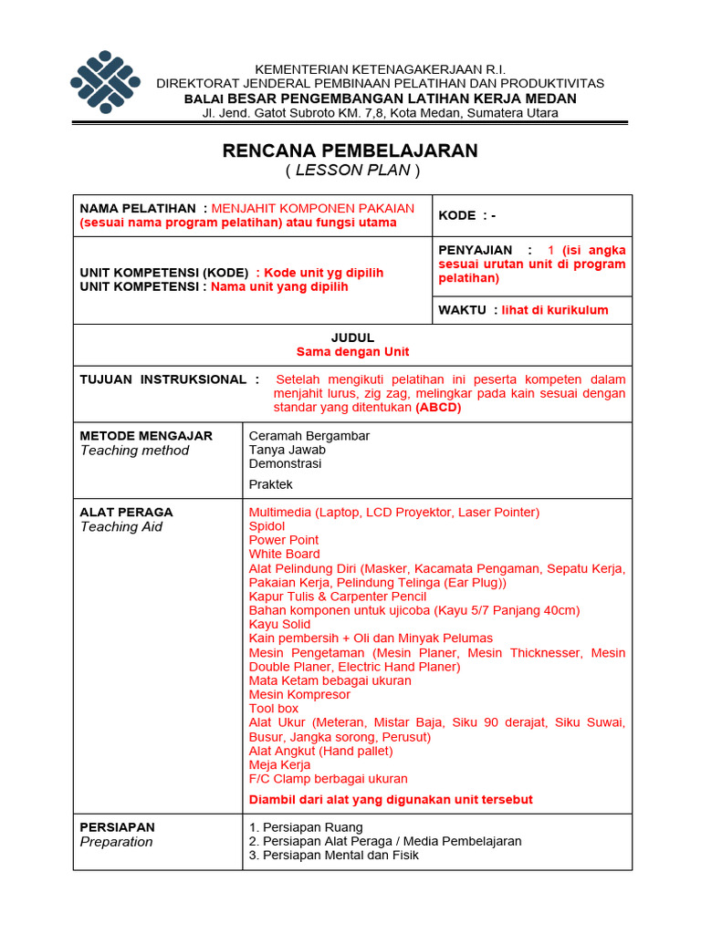 Contoh Lesson Plan New | PDF